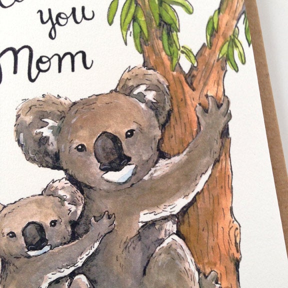 Love You Mom Mother And Baby Koala Mother's Day Card – Paper Wilderness