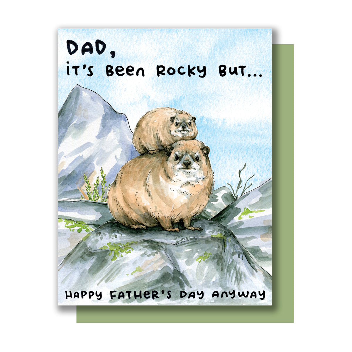 Dad It's Been Rocky Rock Hyrax Happy Father's Day Card – Paper Wilderness