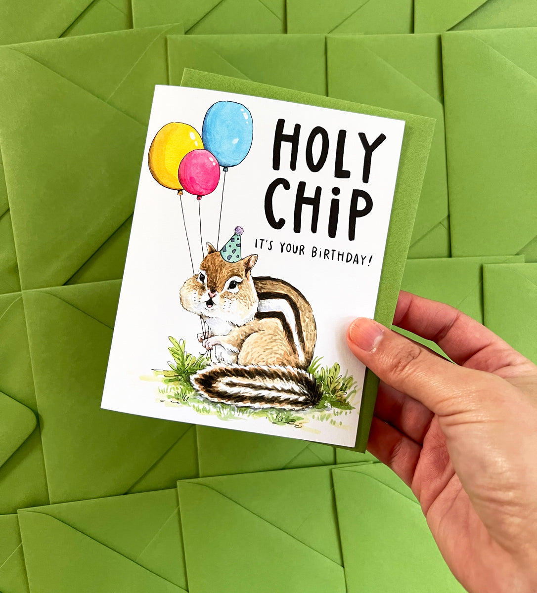 Holy Chip It's Your Birthday Chipmunk Card – Paper Wilderness