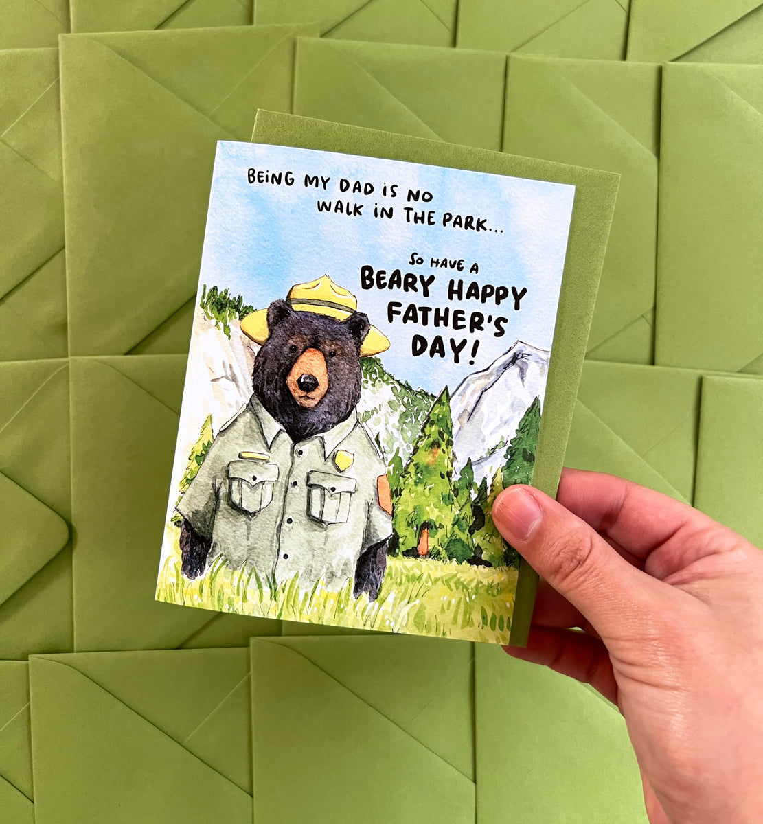 Park Ranger Bear Dad Father's Day Card – Paper Wilderness